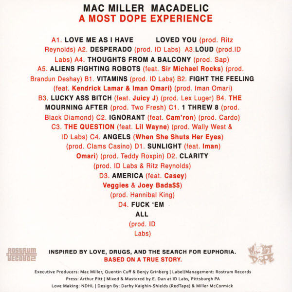 Mac Miller – Macadelic [Vinyl] – HH4L SHOP